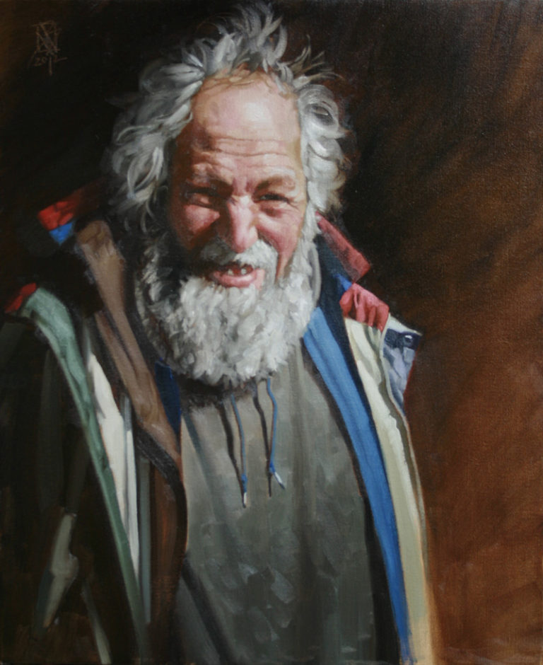 Boston character - oils on canvas, in portraits