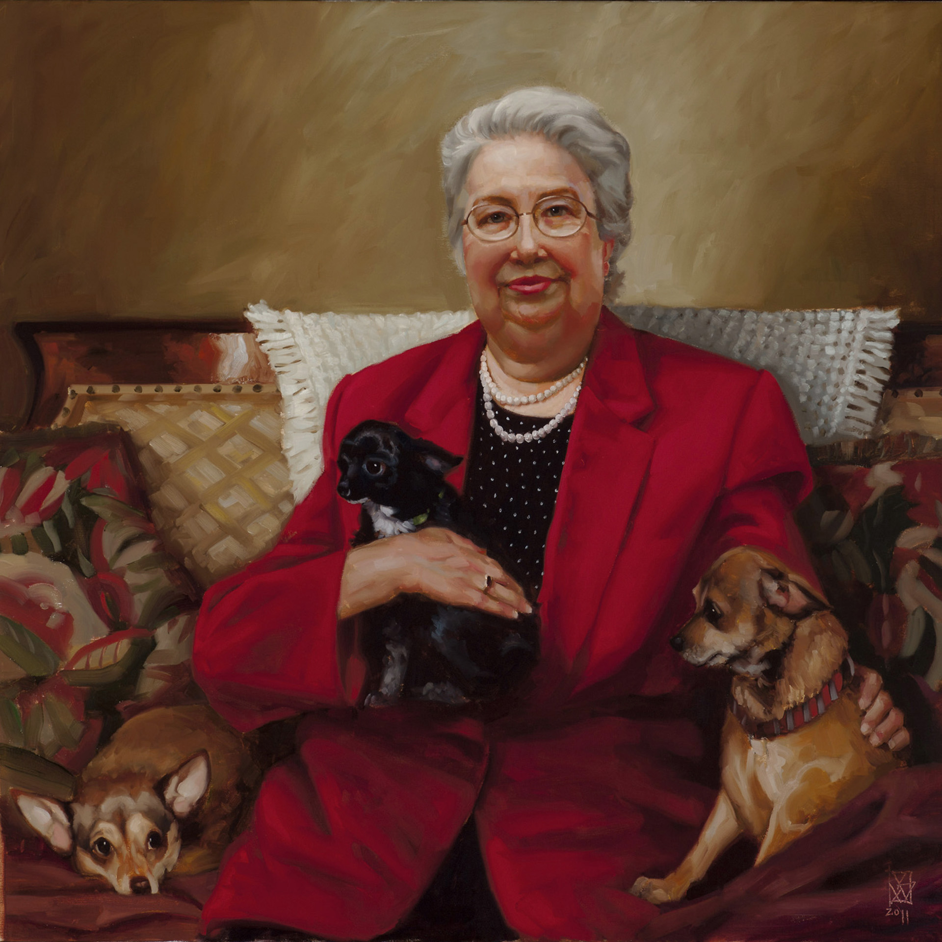 Ms. Sandy Amos - oils on canvas, in portraits